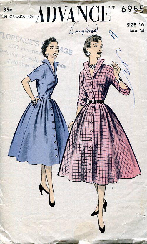Today's Pattern Story: Advance 6955 – A Dress A Day